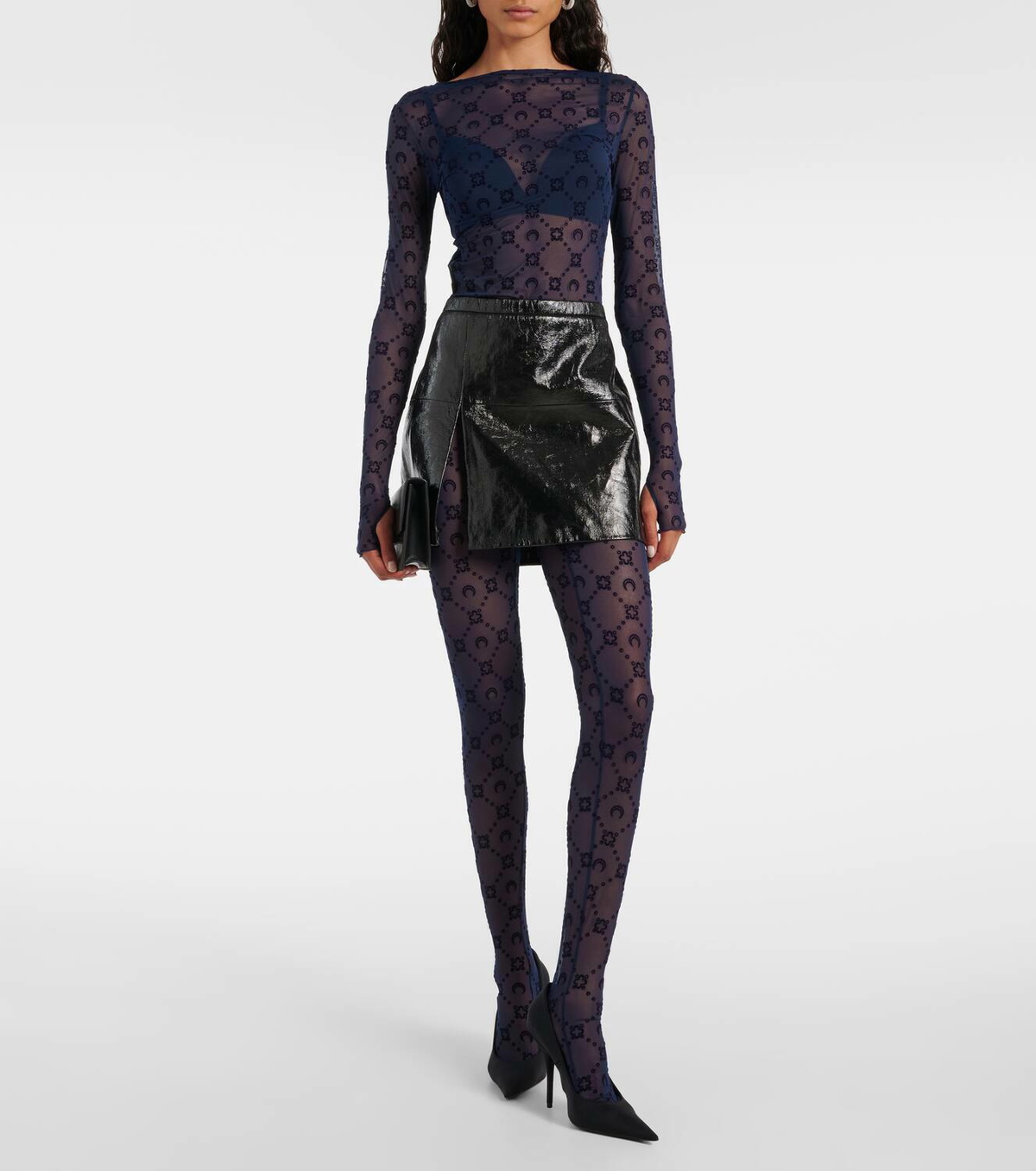 Marine Serre Moon mesh crop top Marine Serre