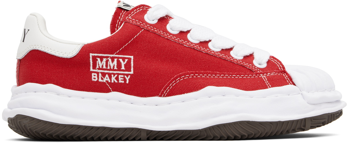 Maison MIHARA YASUHIRO Red 'Blakey' OG Sole Canvas Sneakers Maison ...