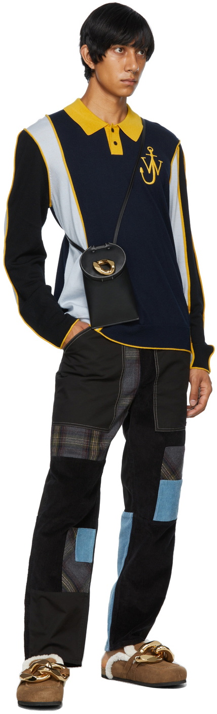 JW Anderson Navy Colorblock Polo JW Anderson