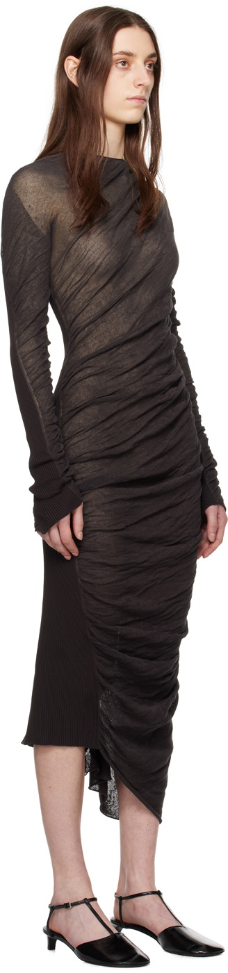 ISSEY MIYAKE Brown Ambiguous Midi Dress Issey Miyake Men