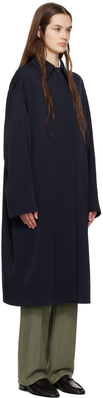 The Row Navy Denise Coat The Row