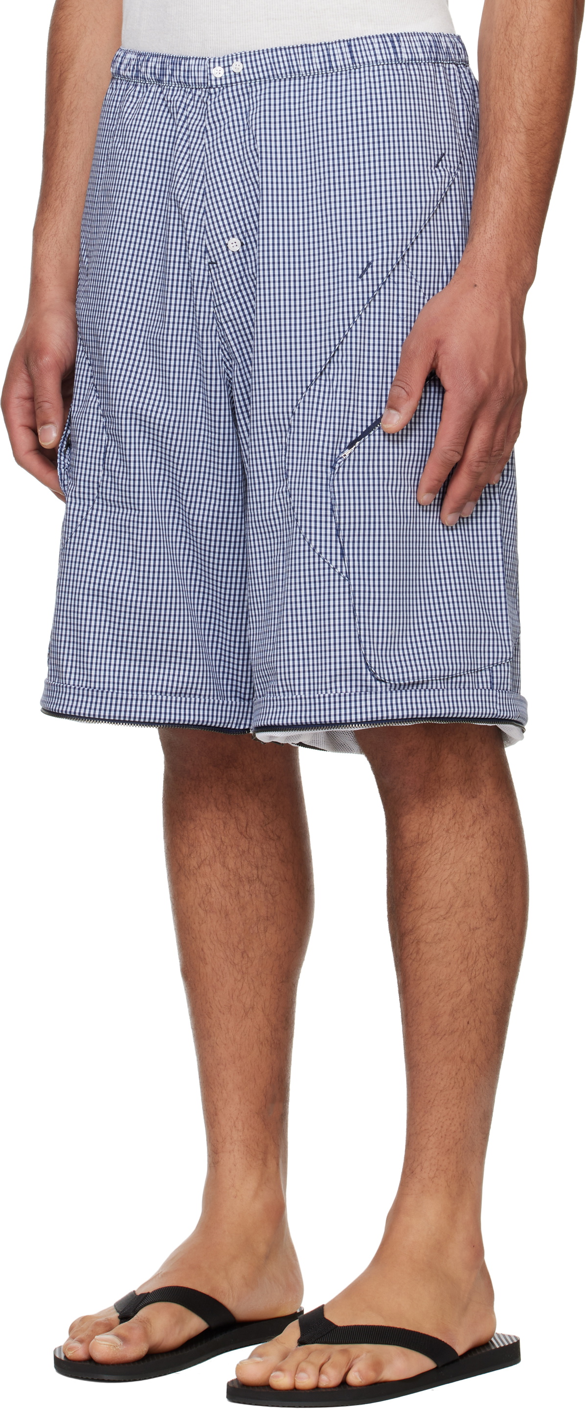 Raimundo Langlois Navy & White Convertible Board Cargo Pants Raimundo ...