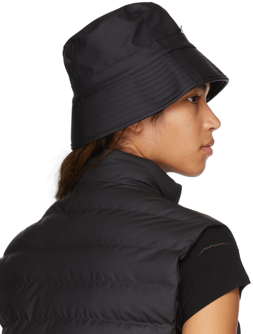 RAINS Black Waterproof Bucket Hat Rains