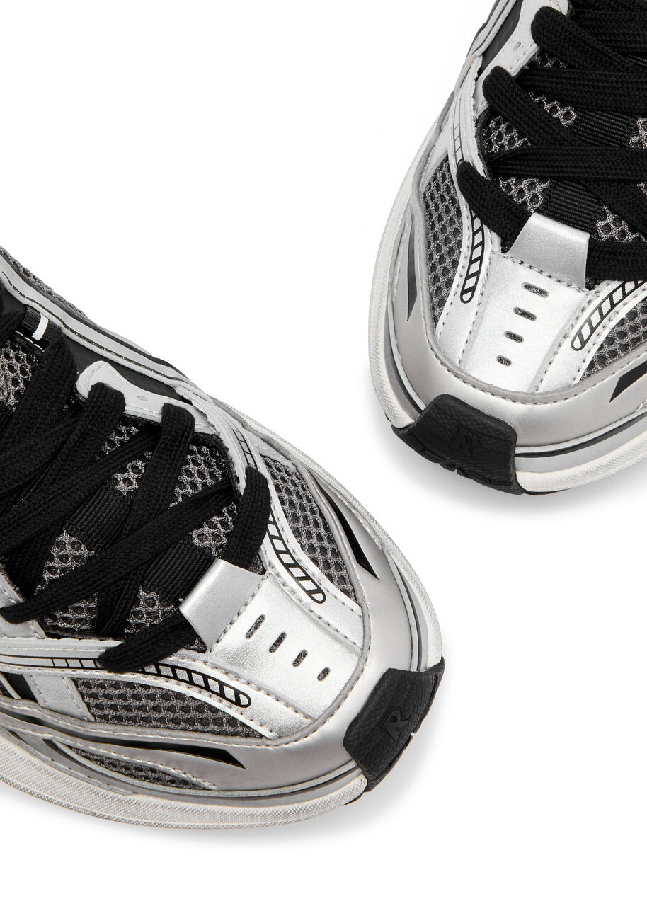 Represent Storm Runner Panelled Mesh Sneakers Silver Represent
