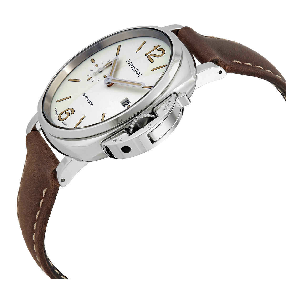 Panerai Luminor Due Automatic Silver Dial Mens Watch PAM01046 Panerai