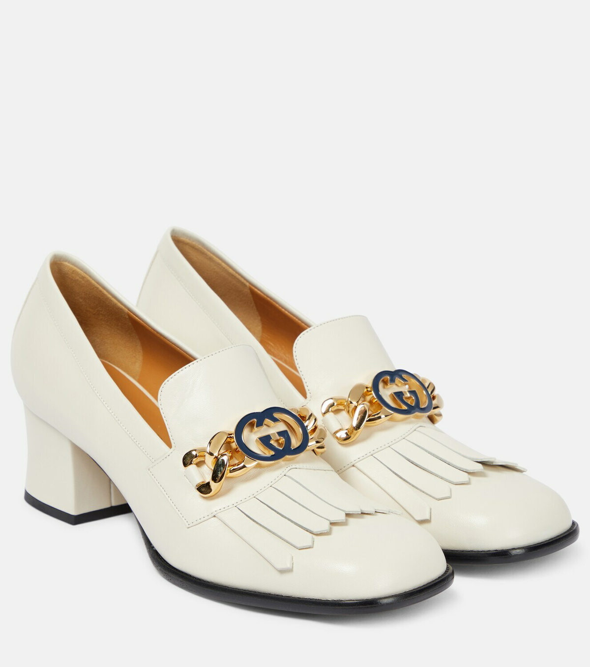 Gucci Interlocking G leather loafer pumps Gucci