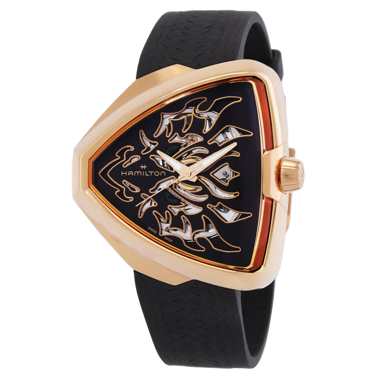 Hamilton Ventura Elvis80 Skeleton Dragon Automatic Black Dial Watch ...