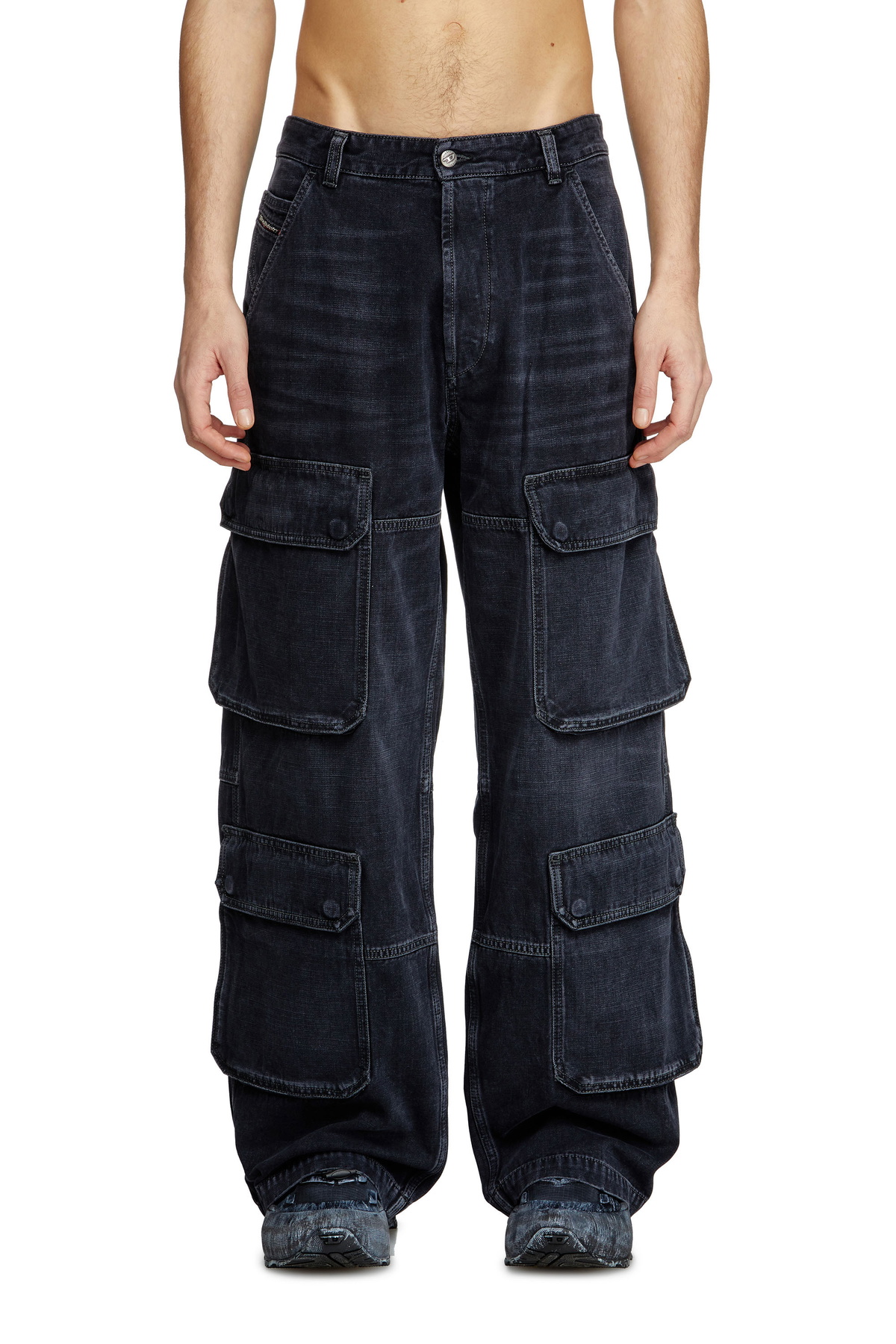 Diesel Relaxed Jeans - D-Touch - Jeans Mens in Black Diesel