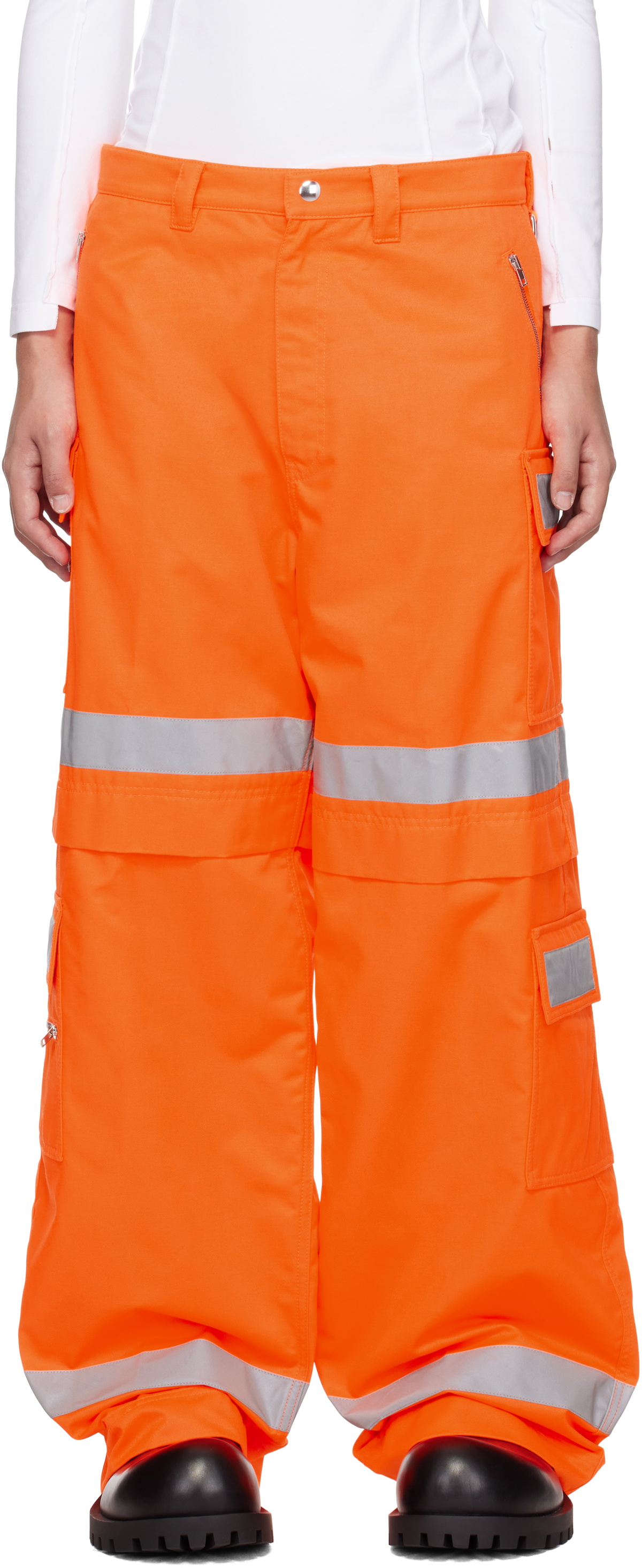 VETEMENTS Orange Workwear Cargo Pants Vetements