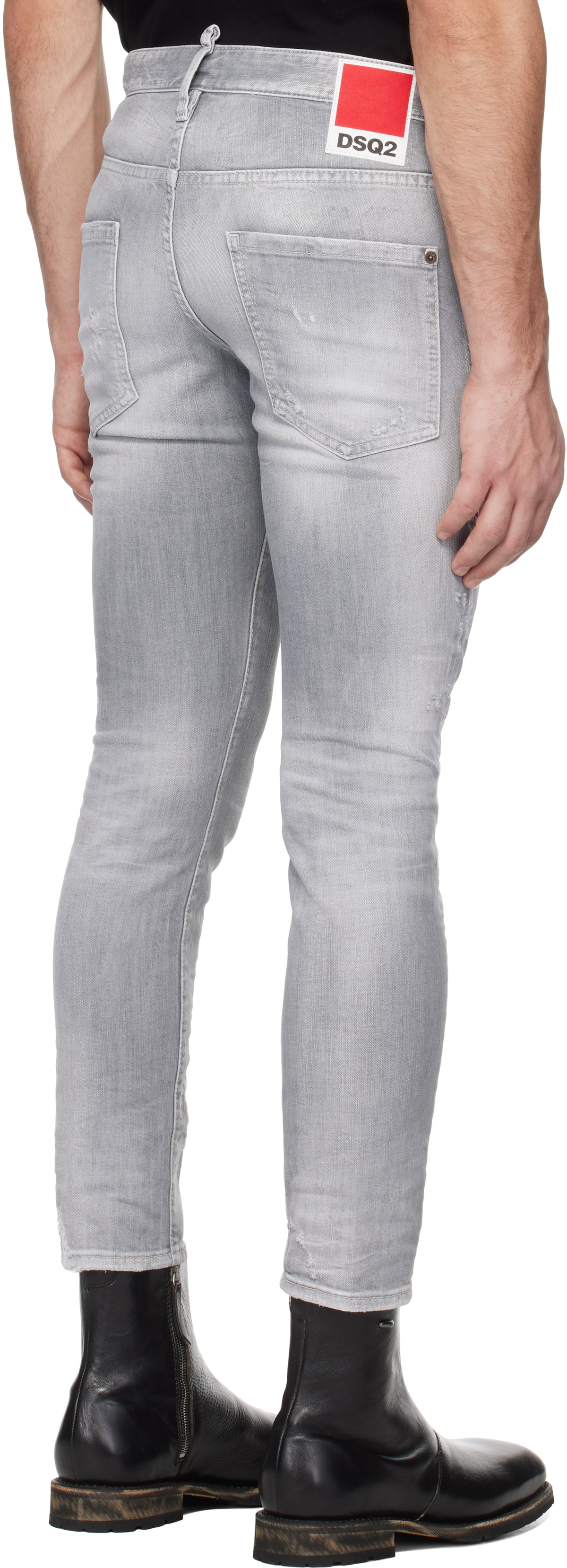 Dsquared2 Gray Wash Skater Jeans Dsquared2