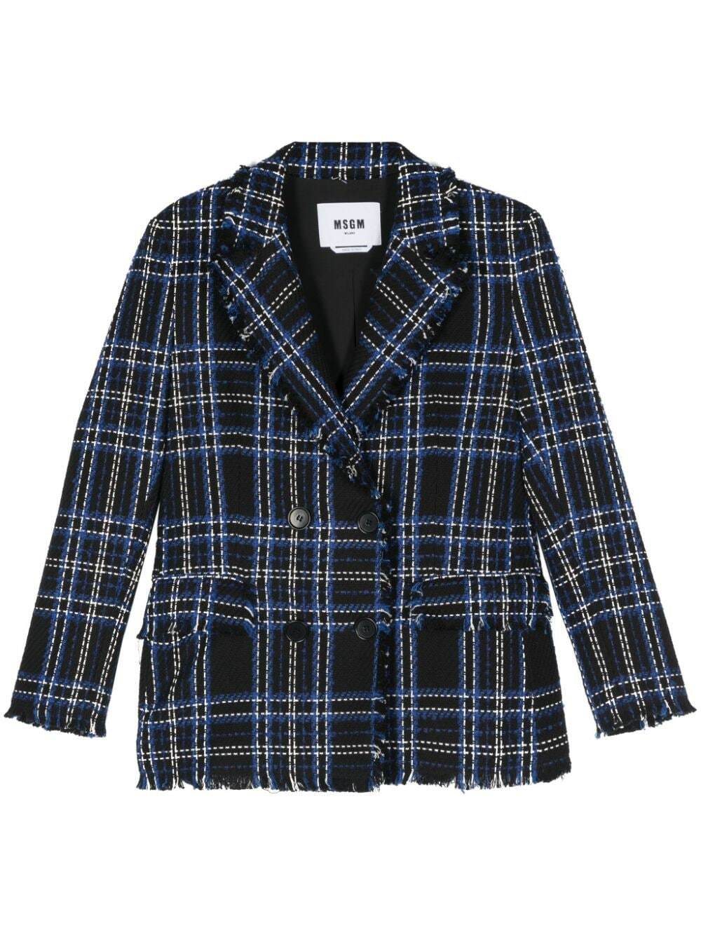 MSGM - Double-breasted Jacket With Tartan Print MSGM