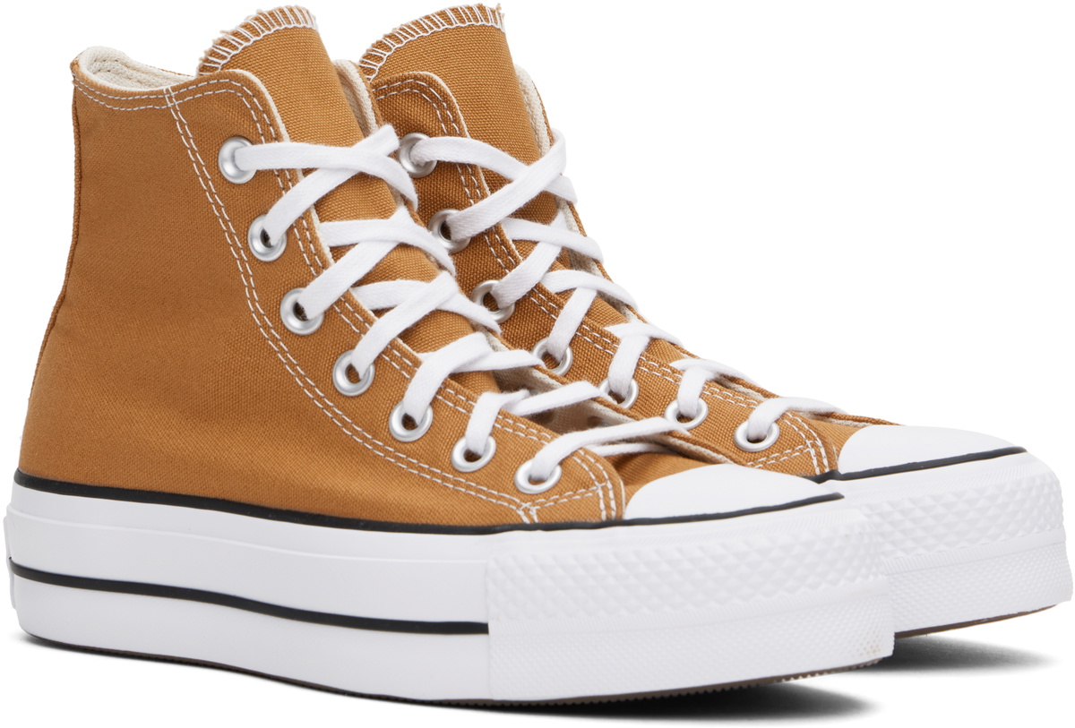 Converse Brown Chuck Taylor All Star Lift Platform High Top Sneakers ...