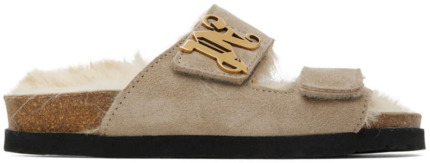 Palm Angels Beige Comfy Sandals Palm Angels