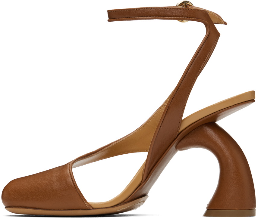 Dries Van Noten Tan Leather Heeled Sandals Dries Van Noten
