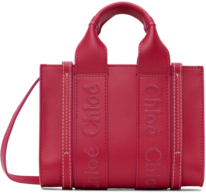 Chloé Pink Mini Woody Shoulder Bag Chloe