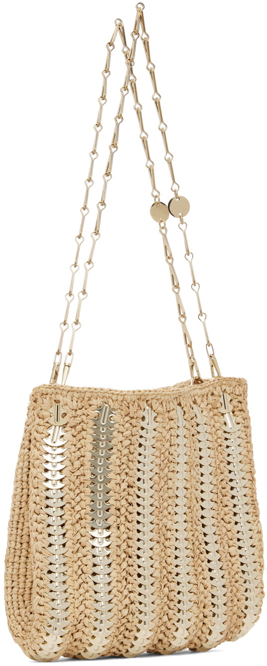 Rabanne Beige Iconic 1969 Raphia Bag Paco Rabanne
