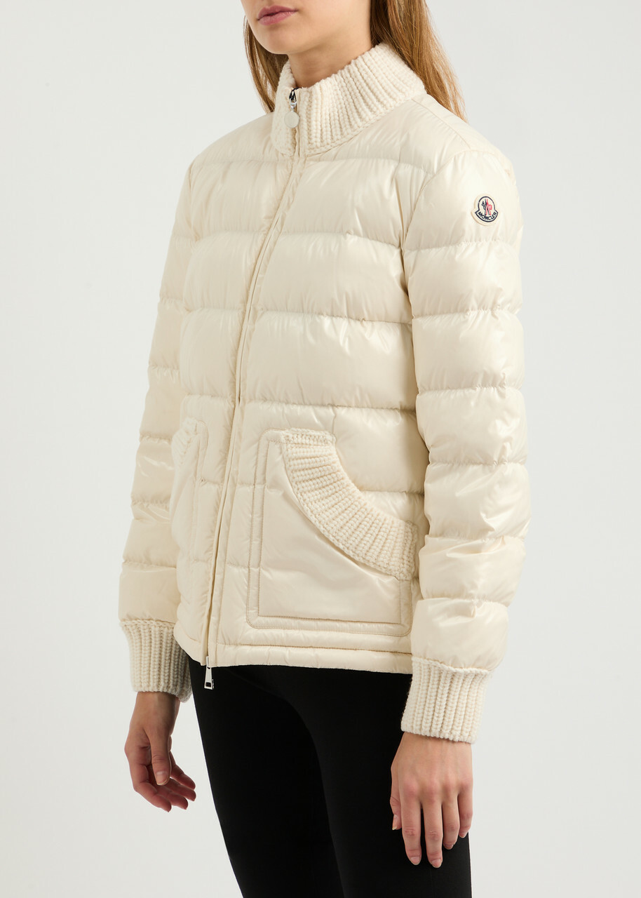 Moncler Arcelot Quilted Shell Jacket Off White Moncler