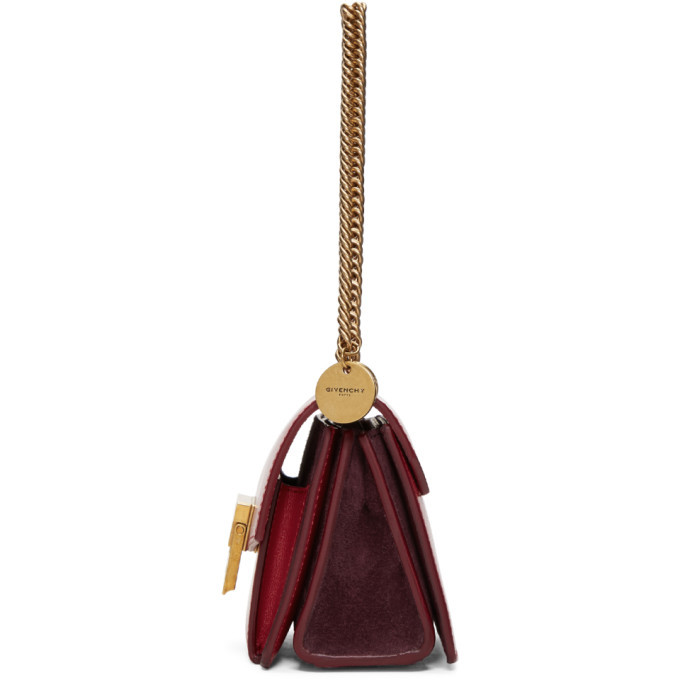 Givenchy Red and Burgundy Mini GV3 Shoulder Bag Givenchy