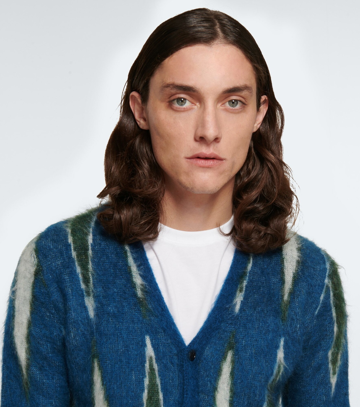 Amiri - Backgammon mohair-blend cardigan Amiri