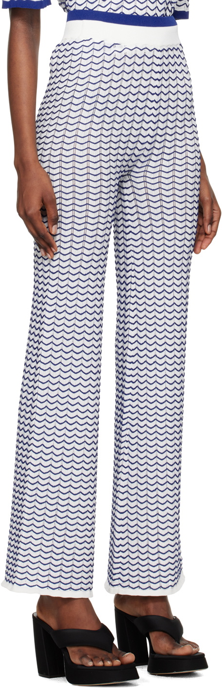 REMAIN Birger Christensen White 3D Wave Lounge Pants REMAIN Birger ...