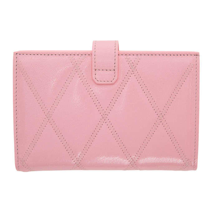 Givenchy Pink Medium Quilted GV3 Bifold Wallet Givenchy