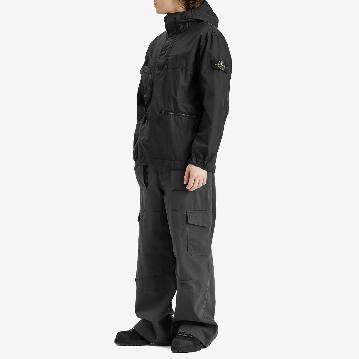 Stone Island Men's Membrana 3L TC Smock in Black Stone Island