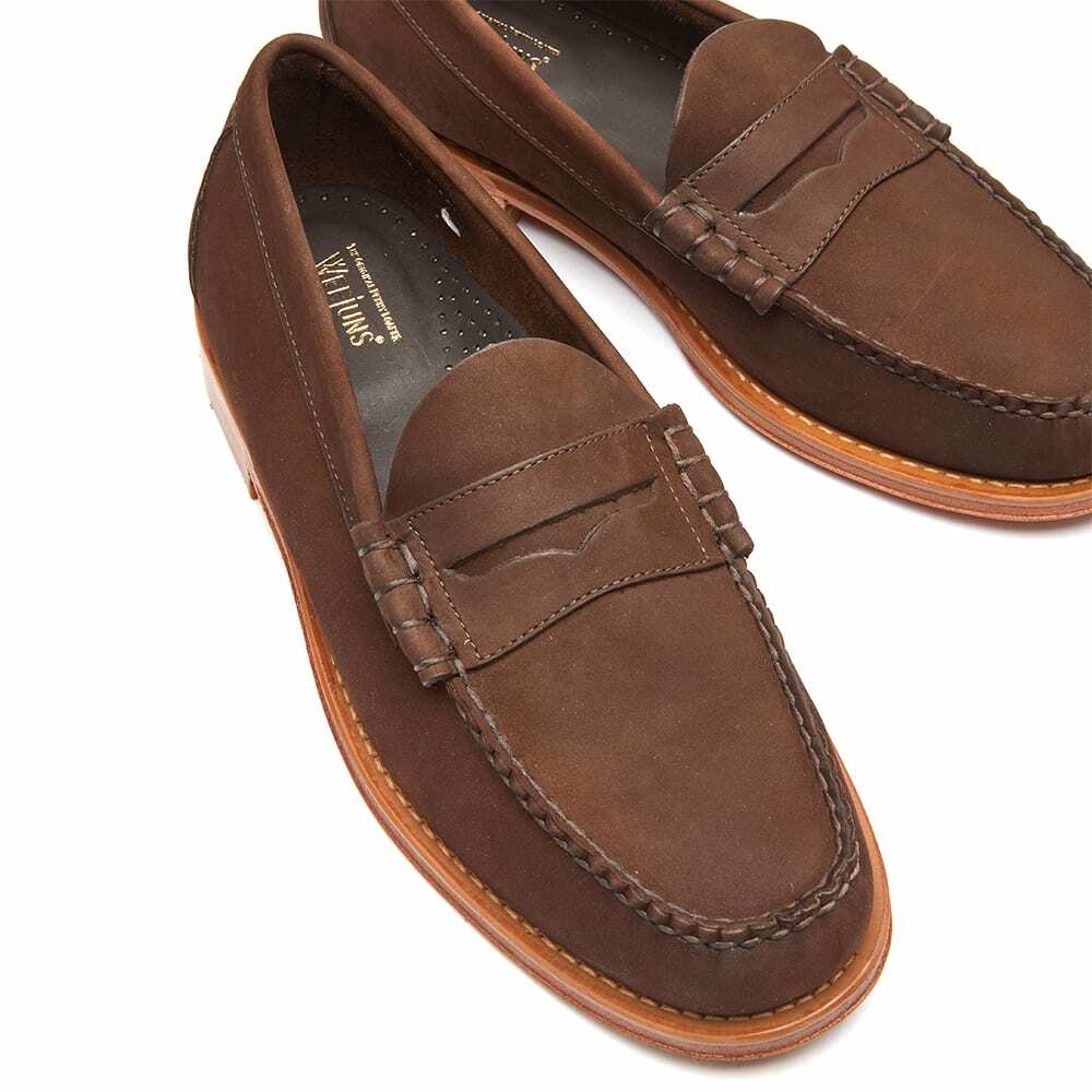 Bass Weejuns Men's Penny Nubuck Loafer in Dark Brown Nubuck Bass Weejuns