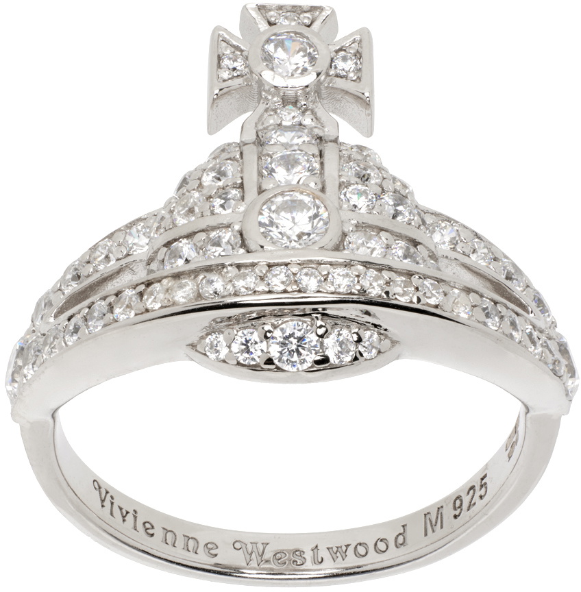 Vivienne Westwood Silver Mini Orb Ring Vivienne Westwood