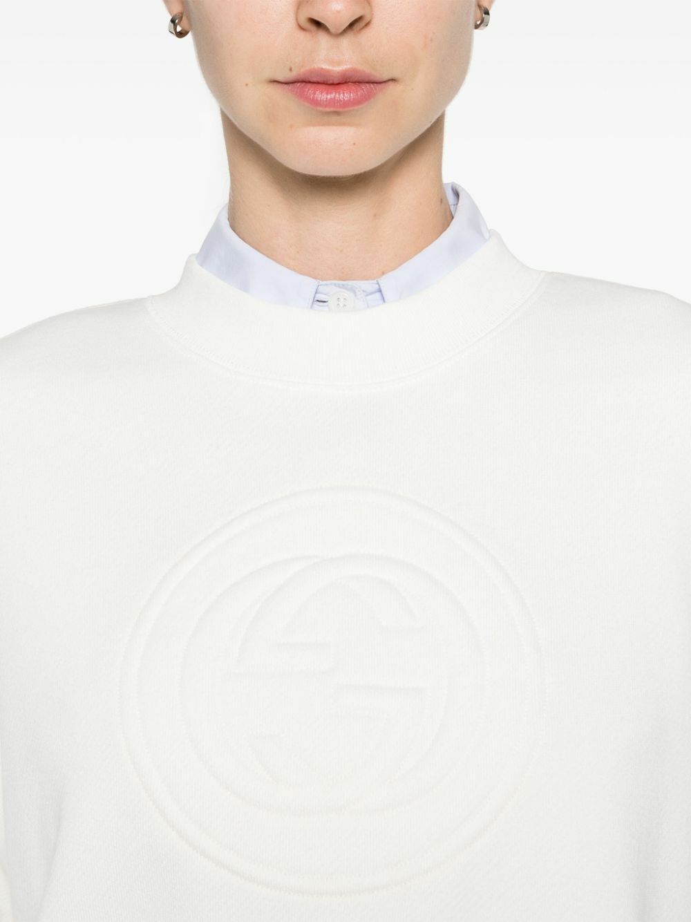 Gucci White Interlocking G Cotton Sweatshirt Gucci