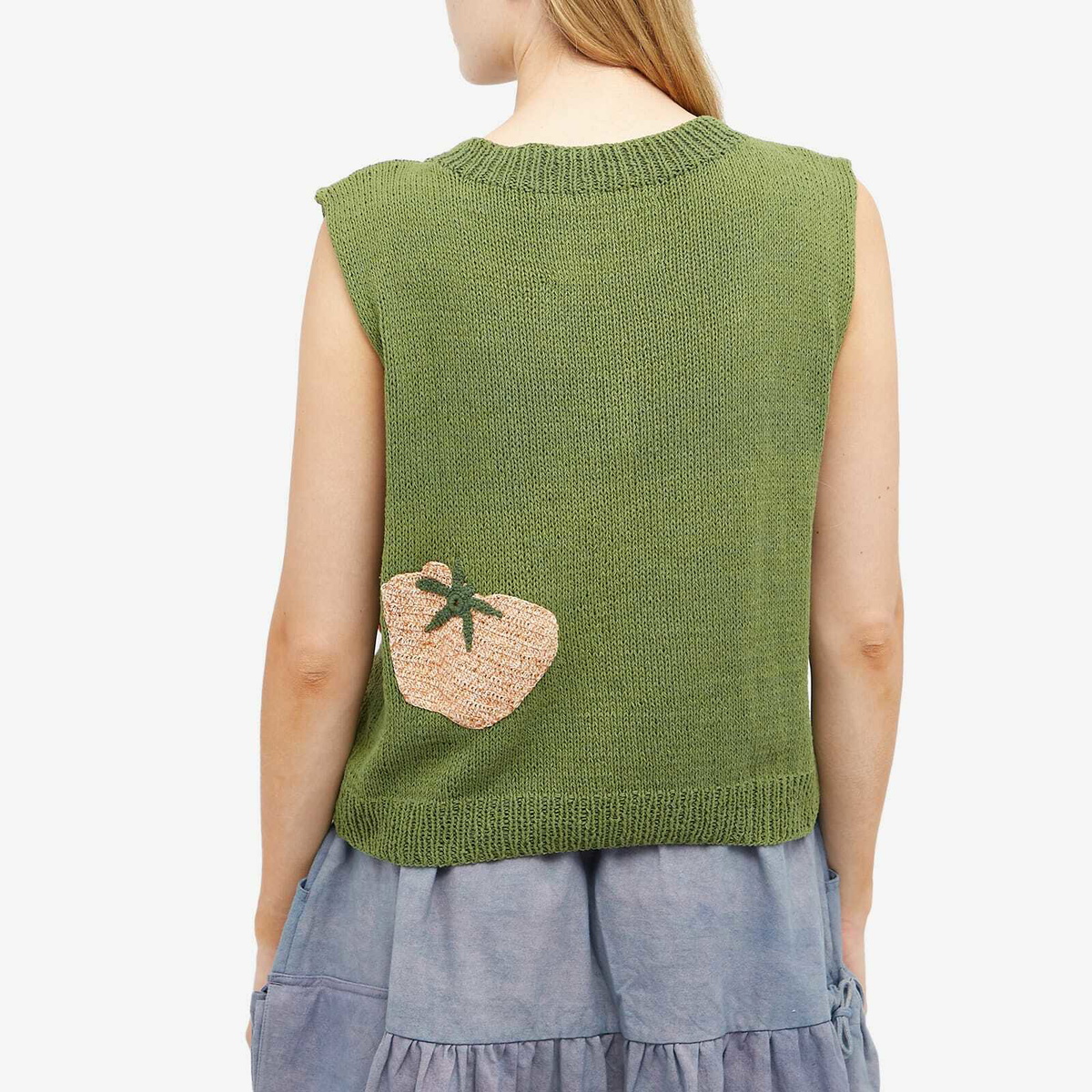 Story mfg. Women's Party Vest in Green Toms Story Mfg.