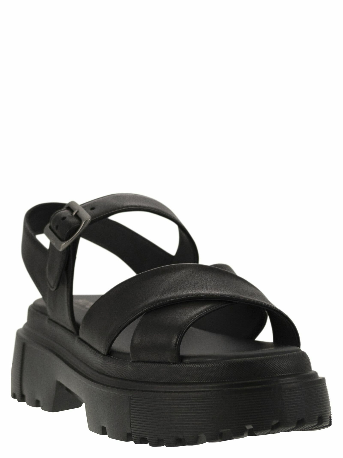 Hogan Leather Sandal With Midsole Hogan