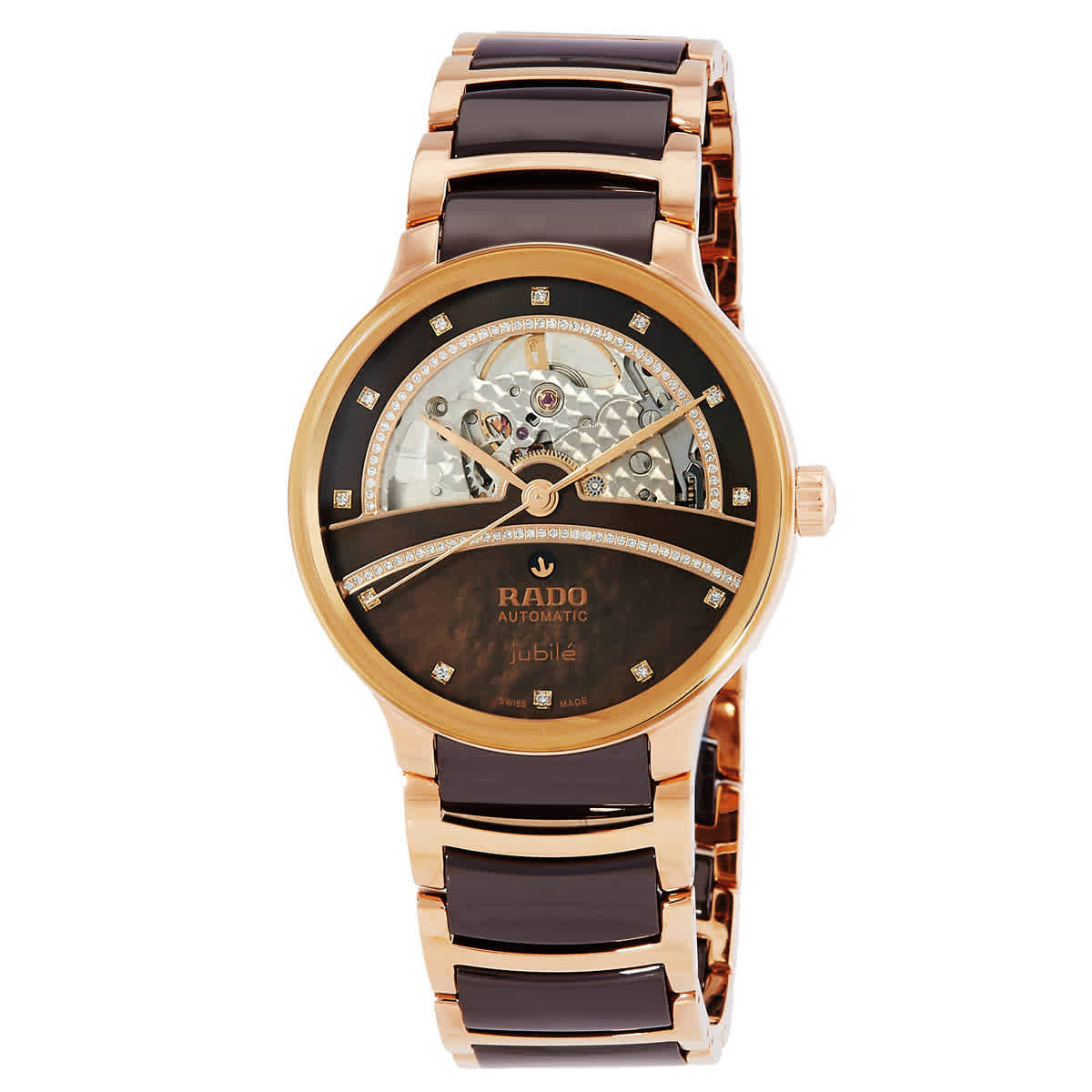 Rado Centrix Automatic Open Heart Diamond Ladies Watch R30029942 Rado