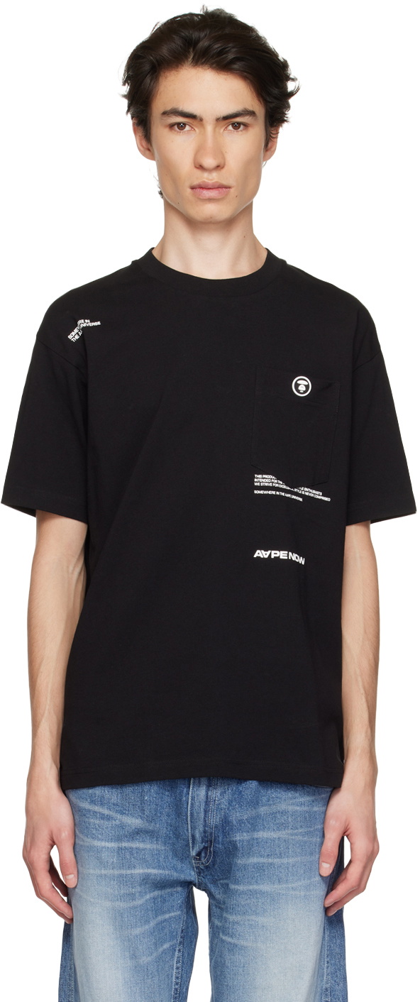 AAPE by A Bathing Ape Black Patch Pocket T-Shirt AAPE by A Bathing Ape