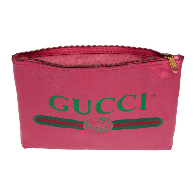 Gucci Pink Medium Vintage Logo Pouch Gucci