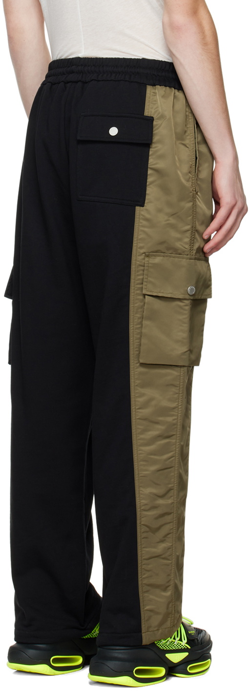 Feng Chen Wang Black Contrast Cargo Pants Feng Chen Wang