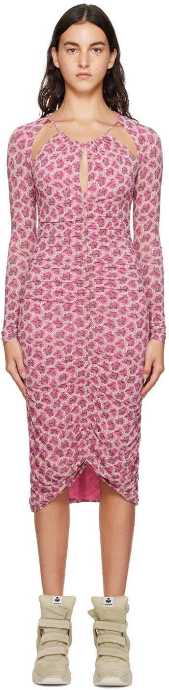 Isabel Marant Pink Logane Midi Dress Isabel Marant
