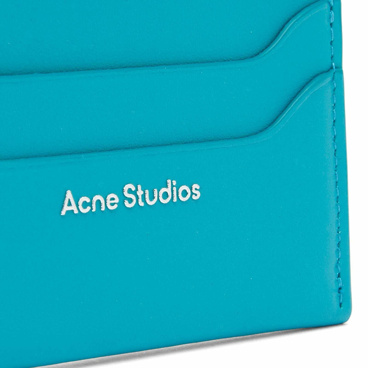 Acne Studios Men's Elmas Large S Card Holder in Teal Blue Acne Studios
