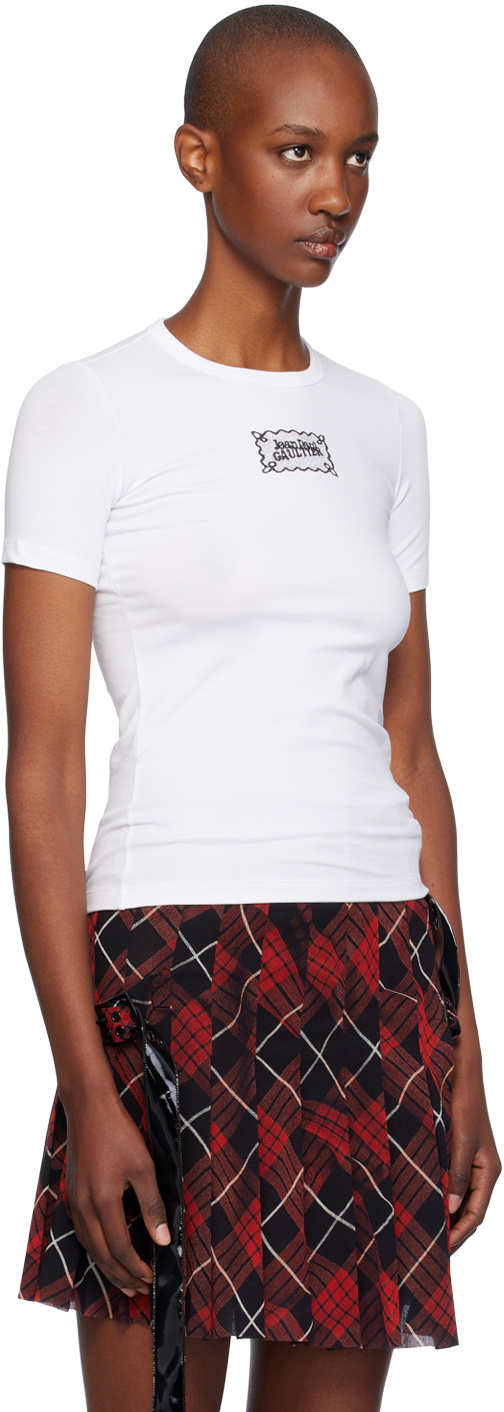 Jean Paul Gaultier White Lace Label Baby Tee T-shirt Jean Paul Gaultier
