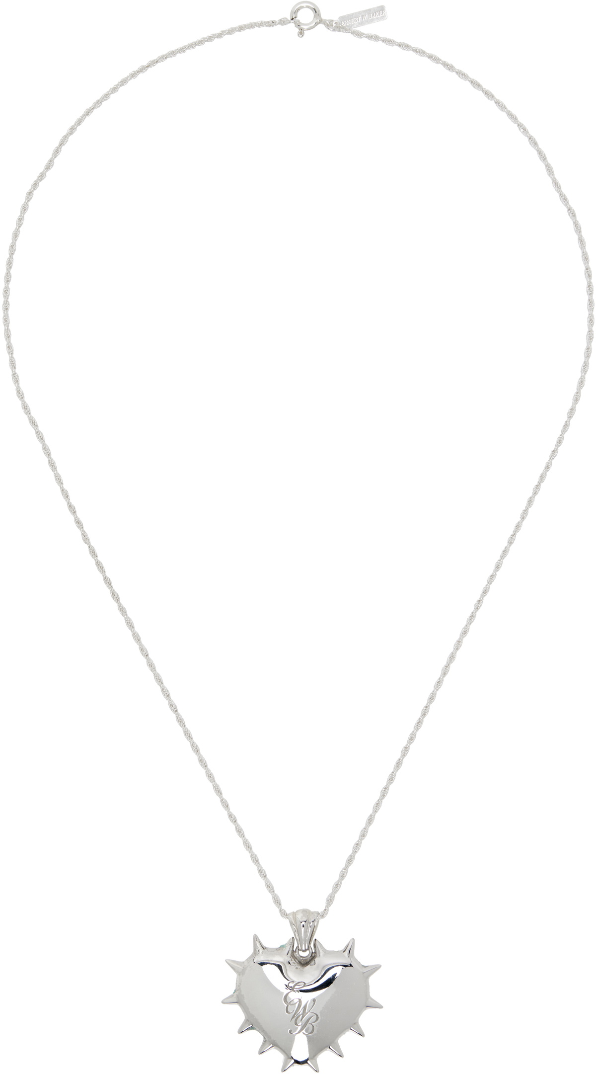 Ernest W. Baker Studded Heart Necklace Ernest W. Baker