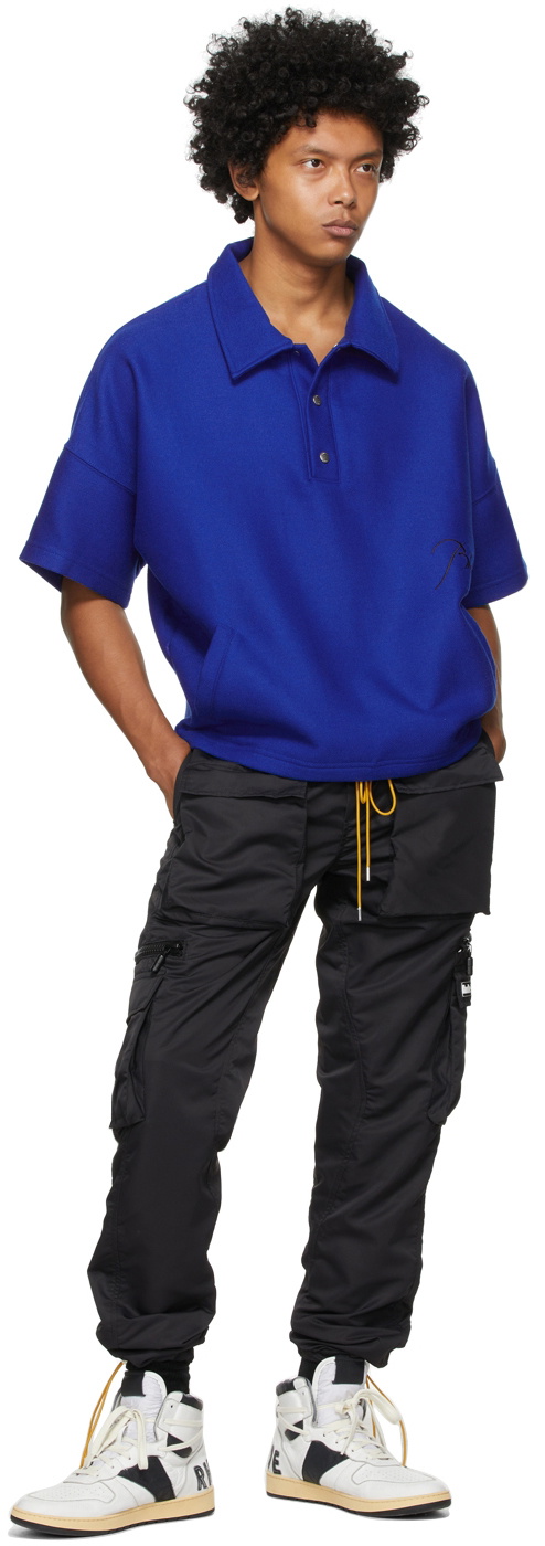 Rhude Blue Wool F1 Polo Rhude