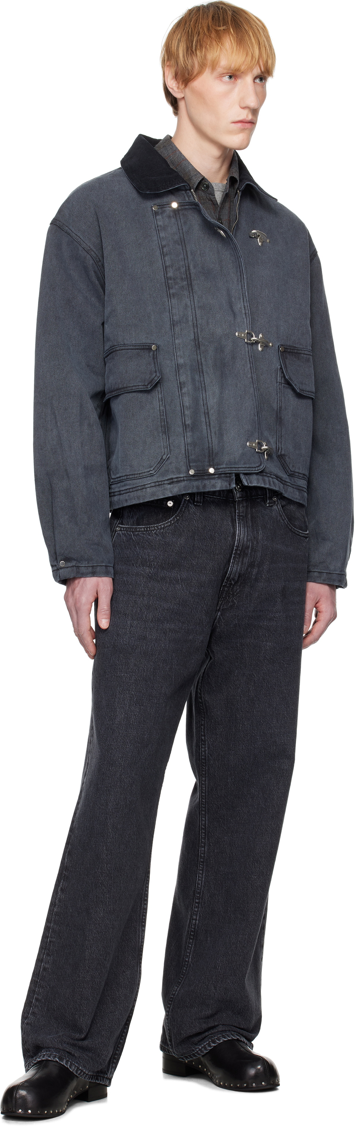 mfpen Black Clasp Denim Jacket mfpen