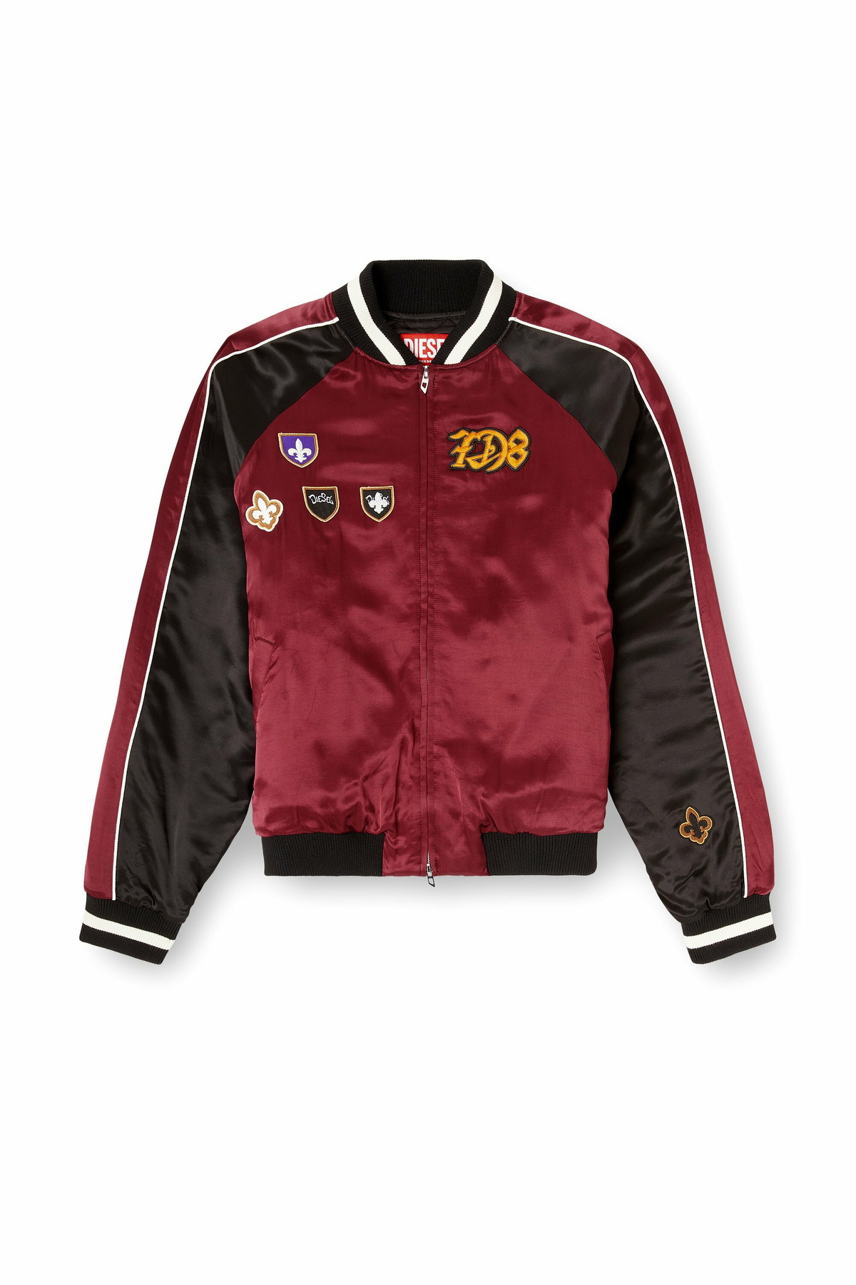 Diesel Satin souvenir jacket - Jackets Mens in Multicolor Diesel