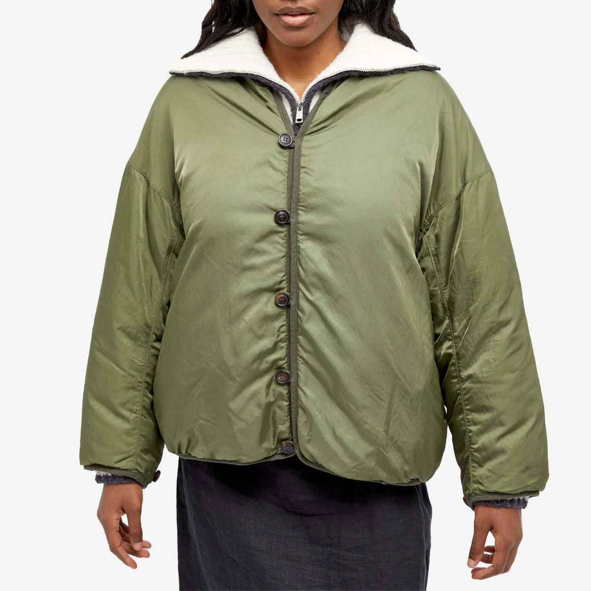 Visvim Women's Liner Jacket in Green Visvim