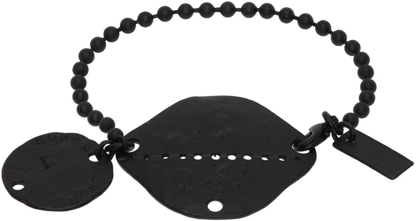 Julius Black Tag Bracelet Julius