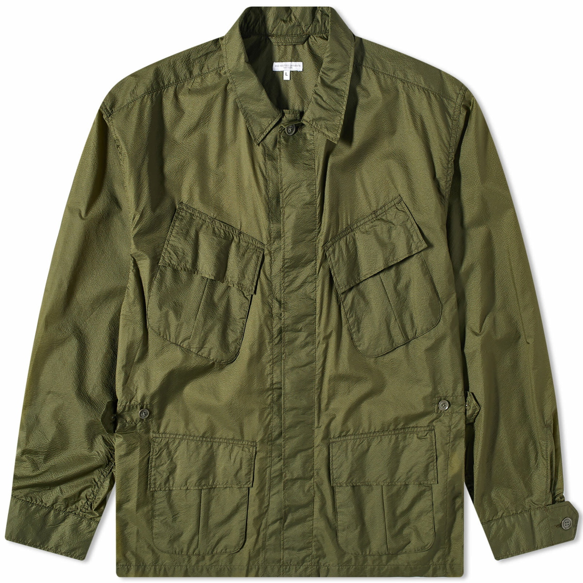 Engineered Garments Men's Jungle Fatigue Jacket in Olive Nylon Micro Ripstop Engineered Garments