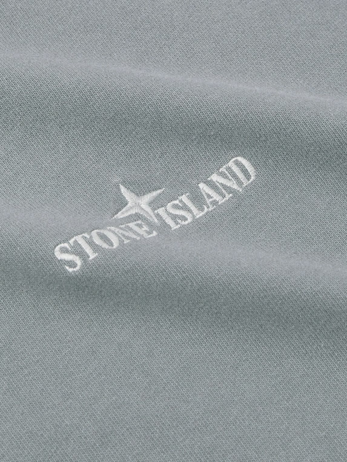 Stone Island - Logo-Embroidered Cotton-Jersey T-Shirt - Gray Stone Island
