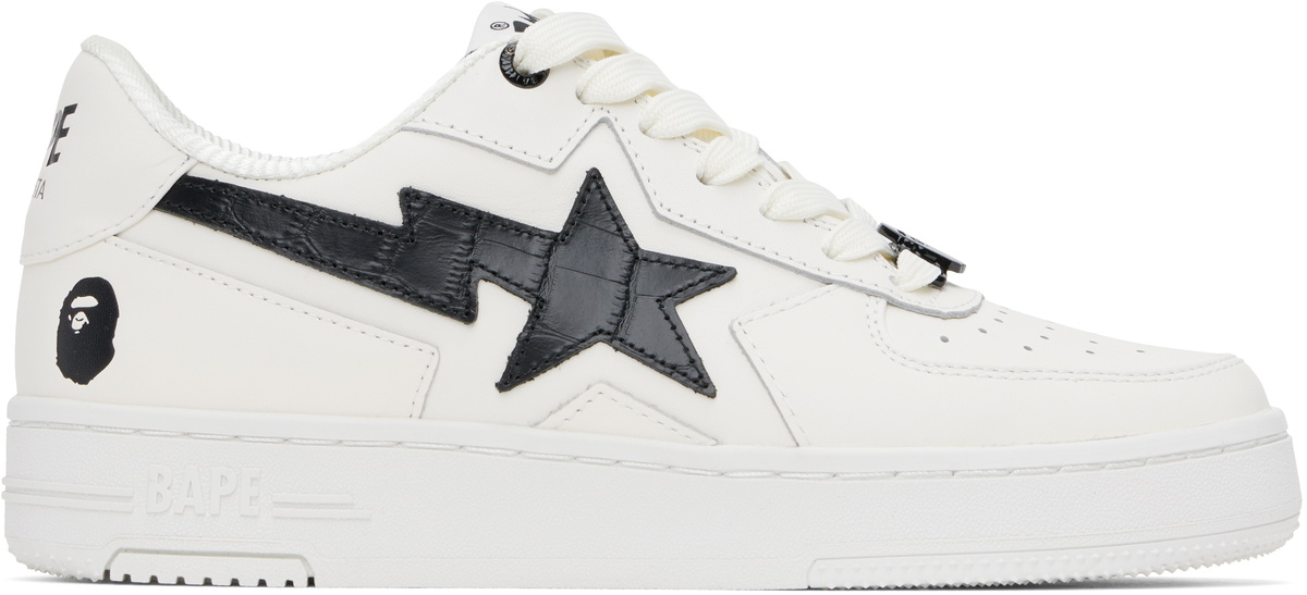 BAPE Off-White & Black 'BAPE' STA ICON Sneakers A Bathing Ape