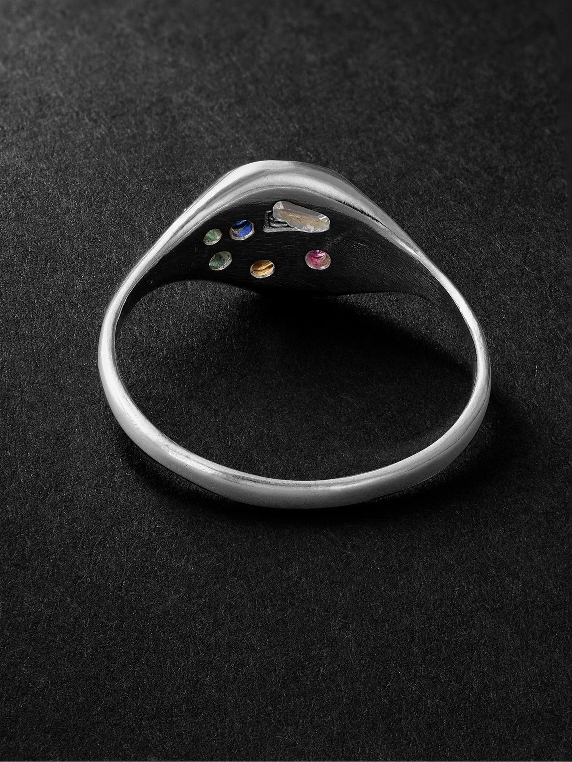 Seb Brown - Neapolitan Silver Multi-Stone Ring - Silver Seb Brown
