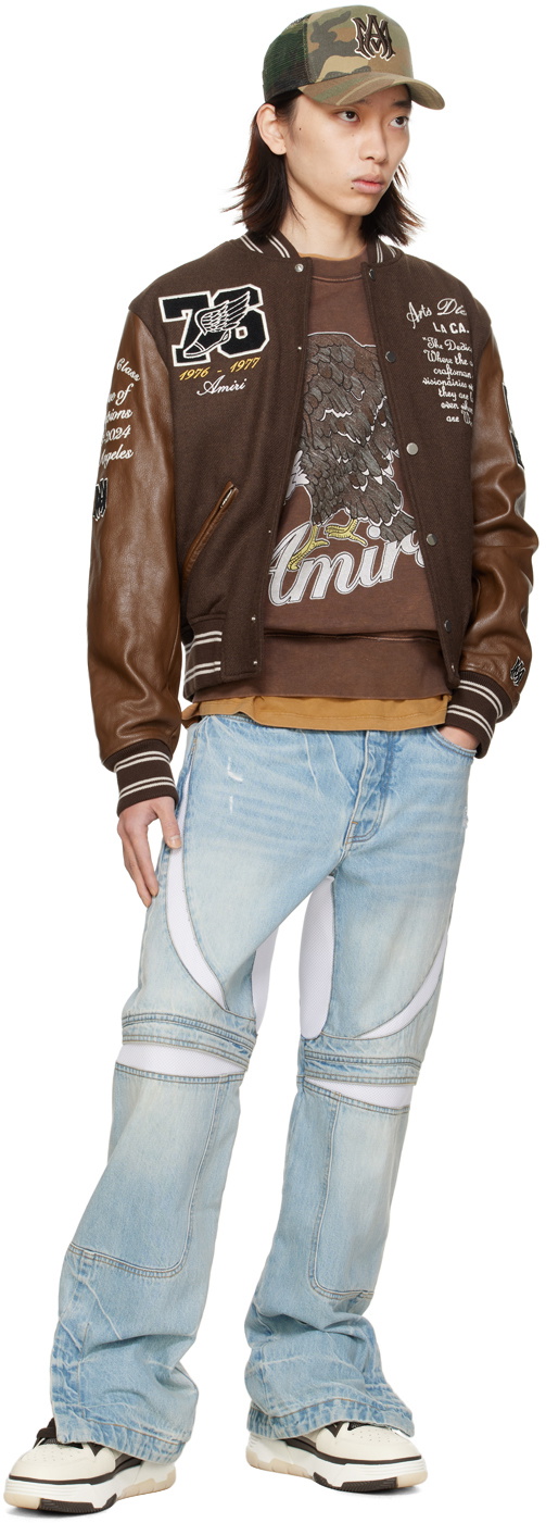 AMIRI Brown Eagle Bomber Jacket Amiri
