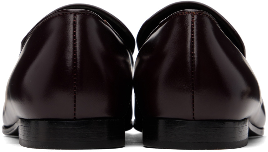 TOTEME Burgundy 'The Oval' Loafers Toteme